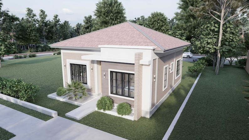 House Floorplan | 8x9 Meters House Plan | 2 Bedroom Small House Plan ...