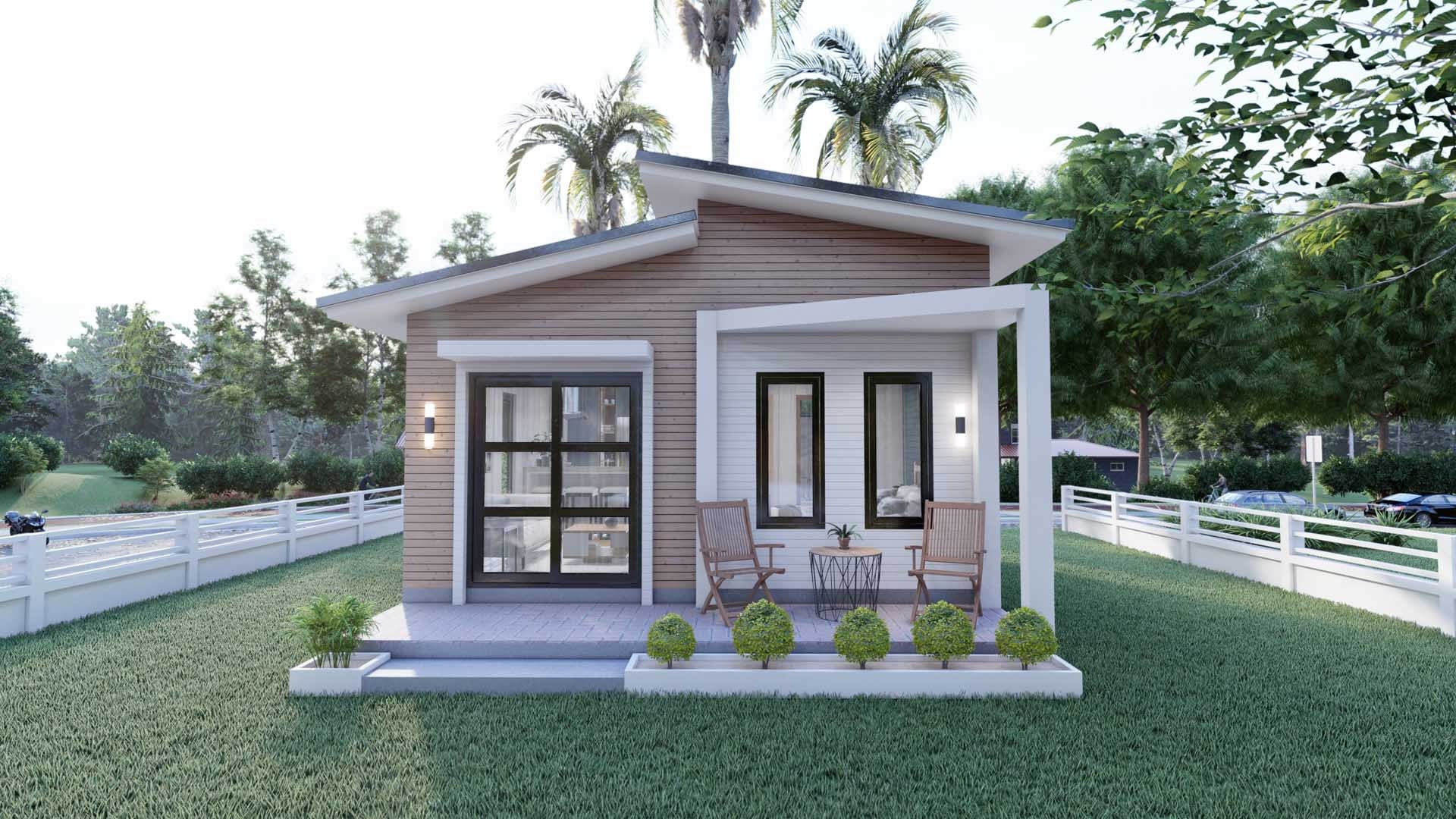 Tiny House Floorplan | 6x8 Meters House Plan | 1 Bedroom Small House ...