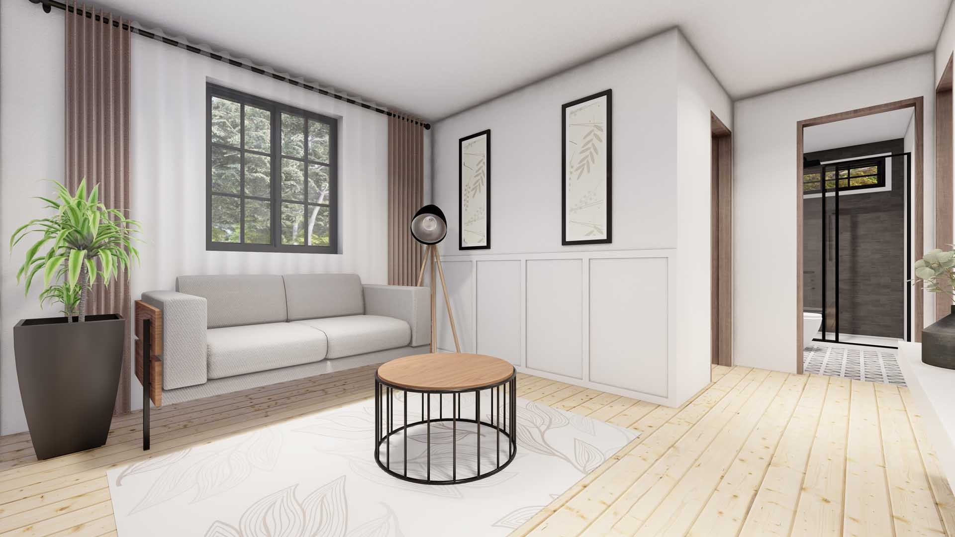 Tiny House Floorplan | 7x9 Meters House Plan | 2 Bedroom Small House ...