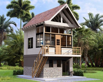 Tiny House Floorplan | 4x8 Meters House Plan | 1 Bedroom Small House ...