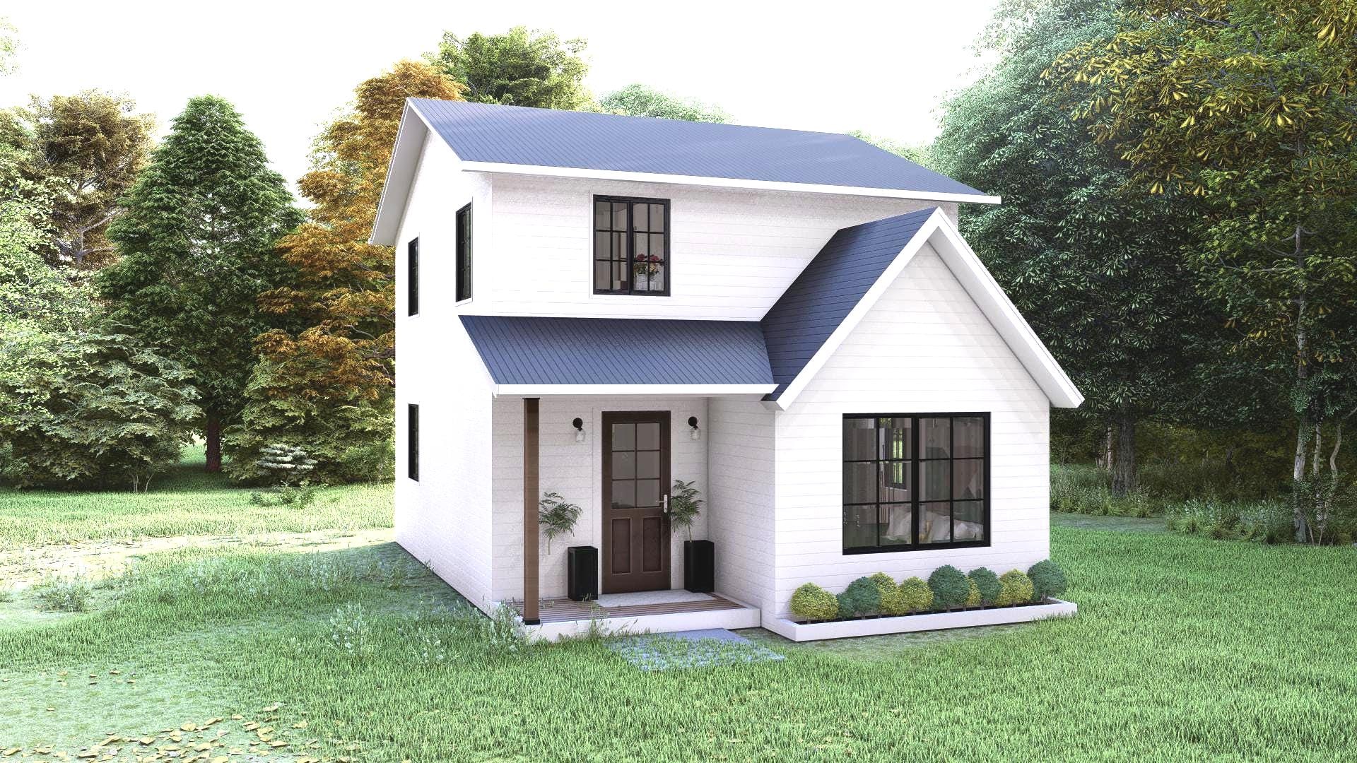 Tiny House Floorplan | 7x9 Meters House Plan | 3 Bedroom Small House ...