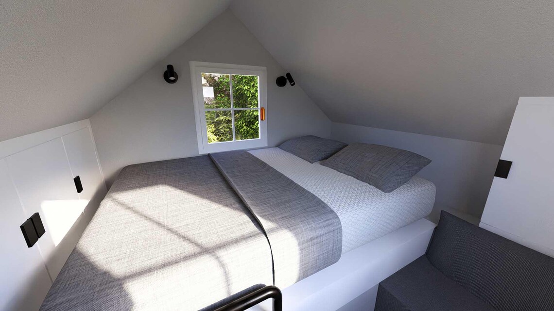 3x6 Meters House Floorplan 1 Bedroom Small House Plan 2 Story Tiny ...