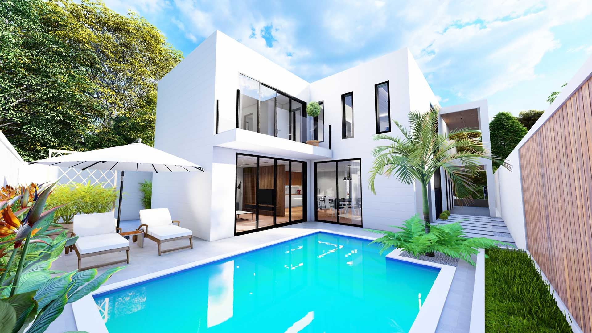 Modern House Floorplan | 9x16 Meters House Plan | 4 Bedroom House Plan ...