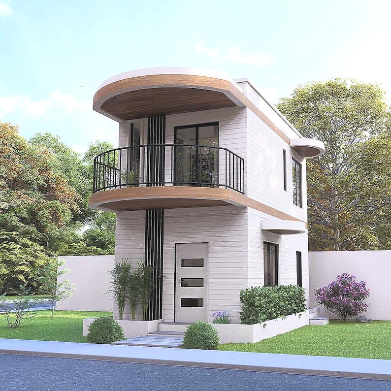 Tiny House Floorplan | 4x7 Meters House Plan | 2 Bedroom Small House ...