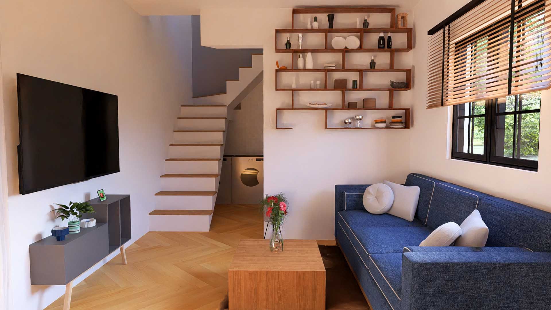 Tiny House Floorplan | 4x9 Meters House Plan | 1 Bedroom Small House ...