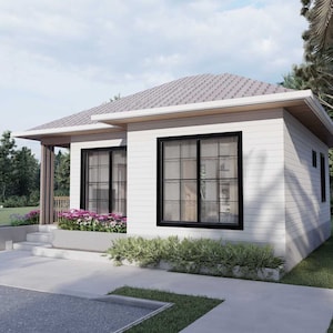 House Floorplan | 8x8 Meters House Plan | 2 Bedroom Small House Plan ...