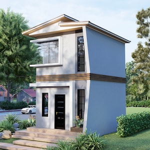 Tiny House Floorplan | 4x5 Meters House Plan | 1 Bedroom Small House ...
