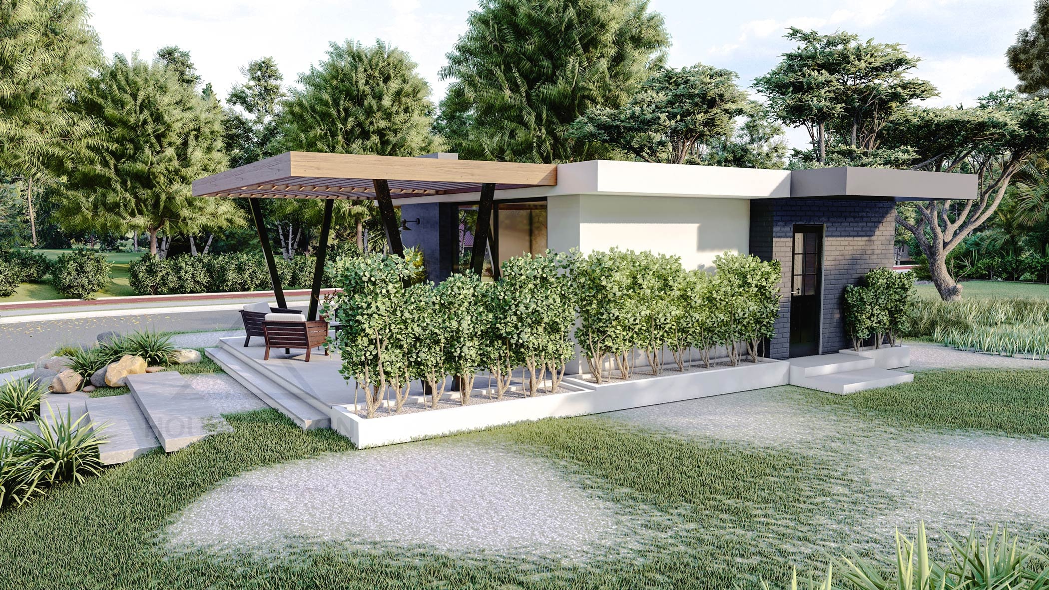 House Floorplan | 6x7 Meters House Plan | 1 Bedroom Small House Plan ...