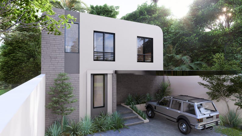 House Floorplan | 7x8 Meters House Plan | 3 Bedroom House Plan | 2 ...