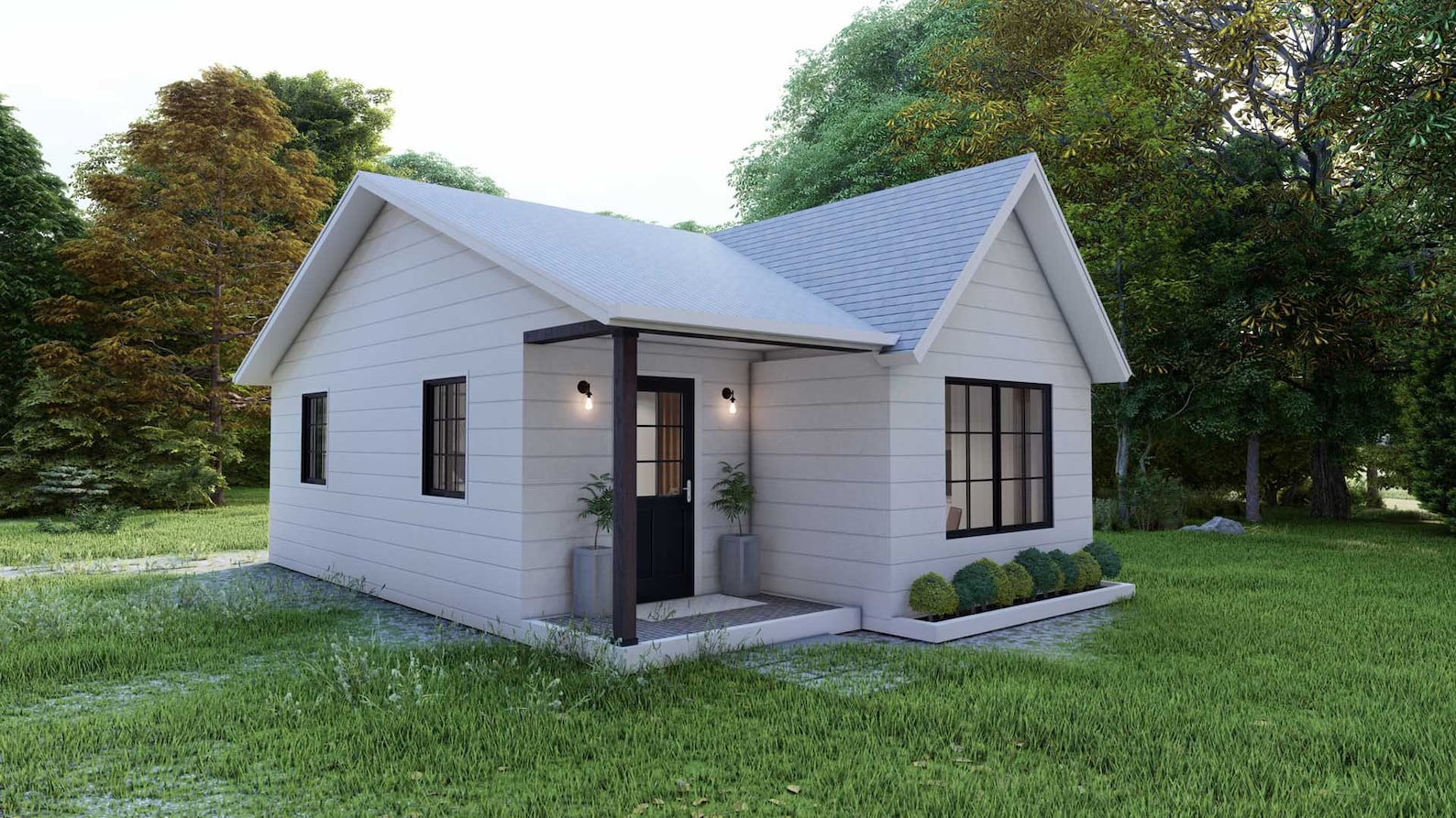 Tiny House Floorplan | 7x9 Meters House Plan | 2 Bedroom Small House ...
