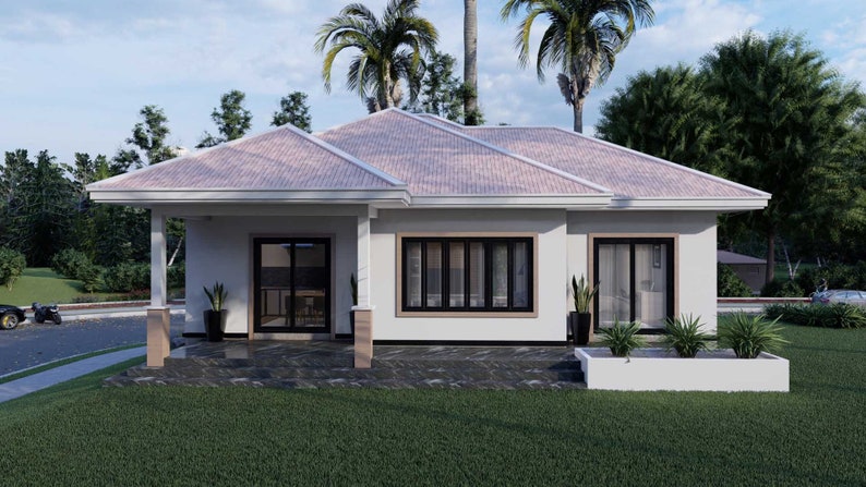 House Floorplan | 9x12 Meters House Plan | 2 Bedroom House Plan | 1 ...