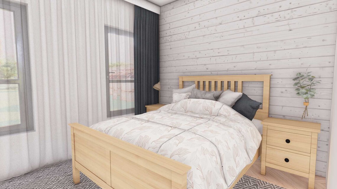 Tiny House Floorplan | 4x8 Meters House Plan | 1 Bedroom Small House ...