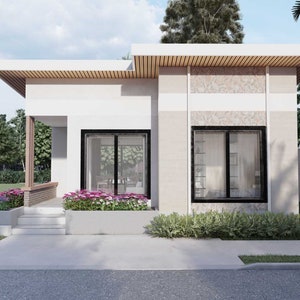 House Floorplan | 8x8 Meters House Plan | 2 Bedroom Small House Plan ...