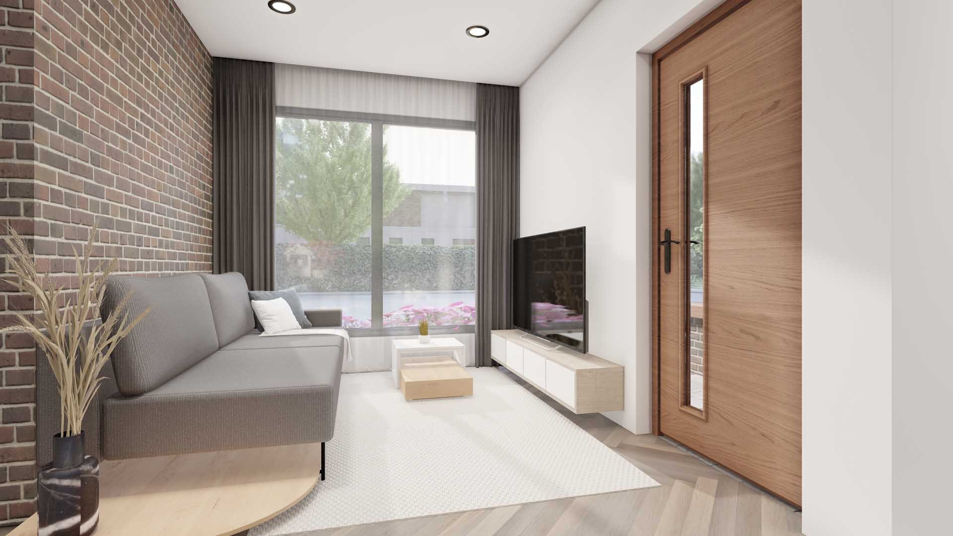 House Floorplan 8x8 Meters House Plan 2 Bedroom Small House Plan 1 ...