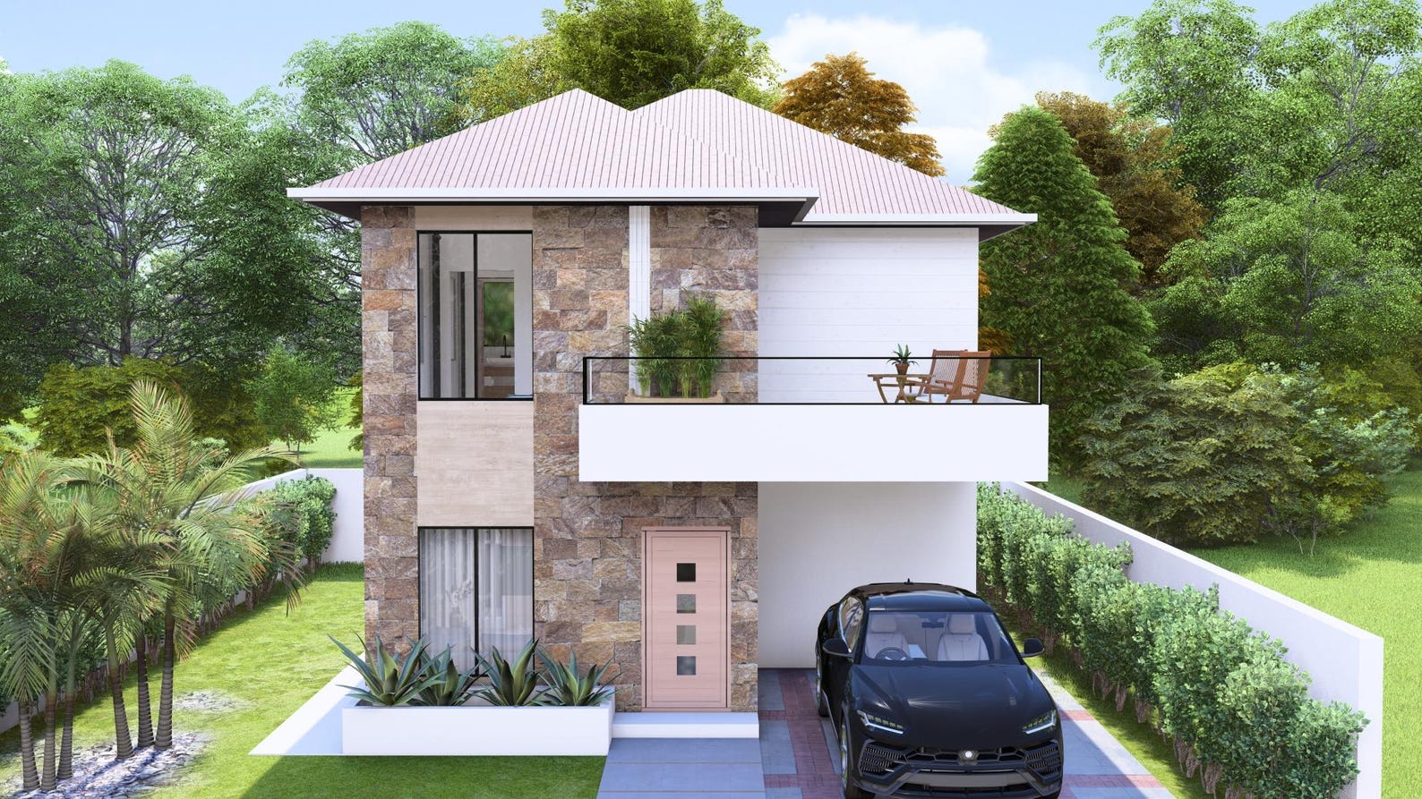 Modern House Plan | 7x10 Meters House Plan | 4 Bedroom House Plan | 2 ...