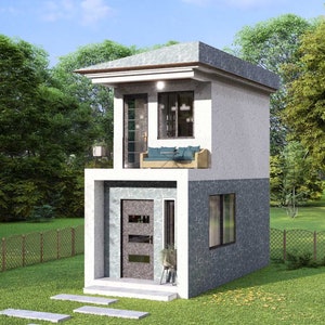 3x6 Meters House Floorplan 1 Bedroom Small House Plan 2 Story - Etsy