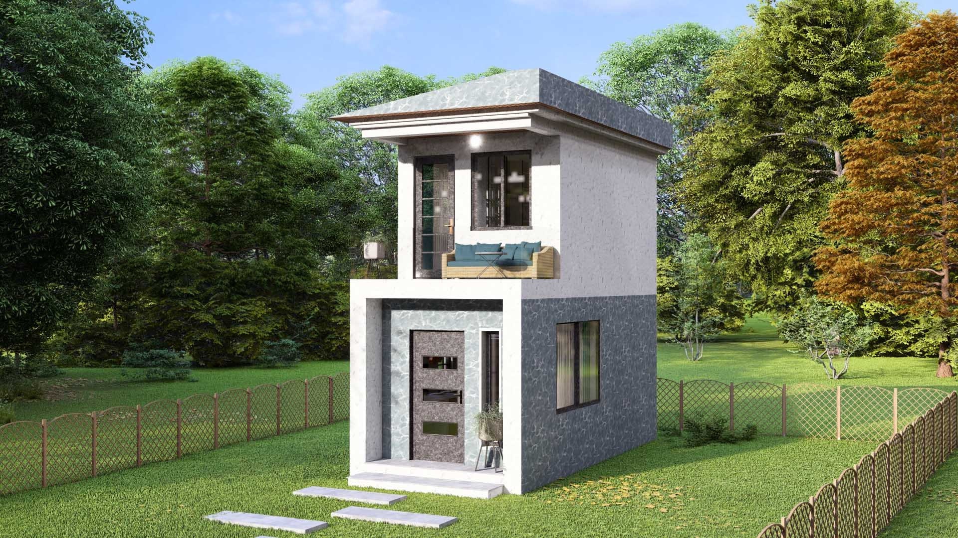 3x6 Meters House Floorplan 1 Bedroom Small House Plan 2 Story - Etsy
