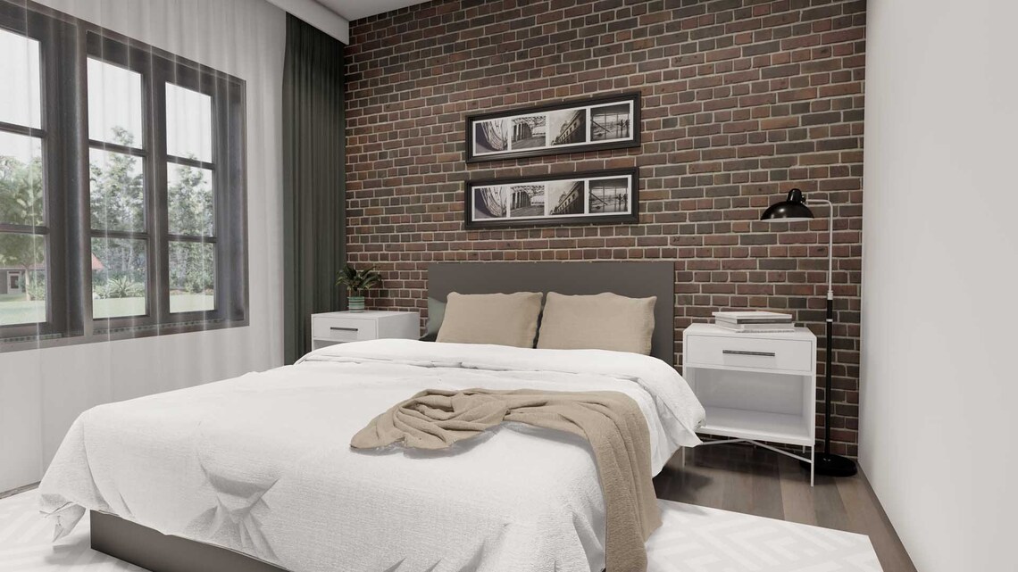 House Floorplan 8x9 Meters House Plan 2 Bedroom Small House Plan 1 ...