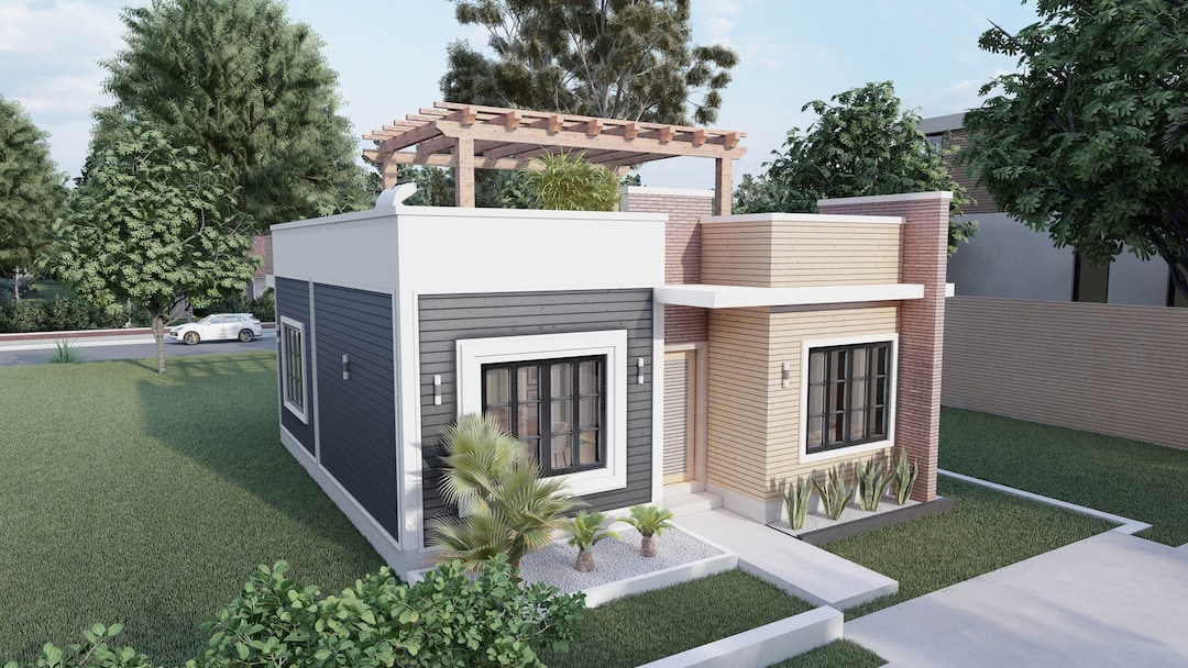 House Floorplan | 8x9 Meters House Plan | 2 Bedroom Small House Plan ...