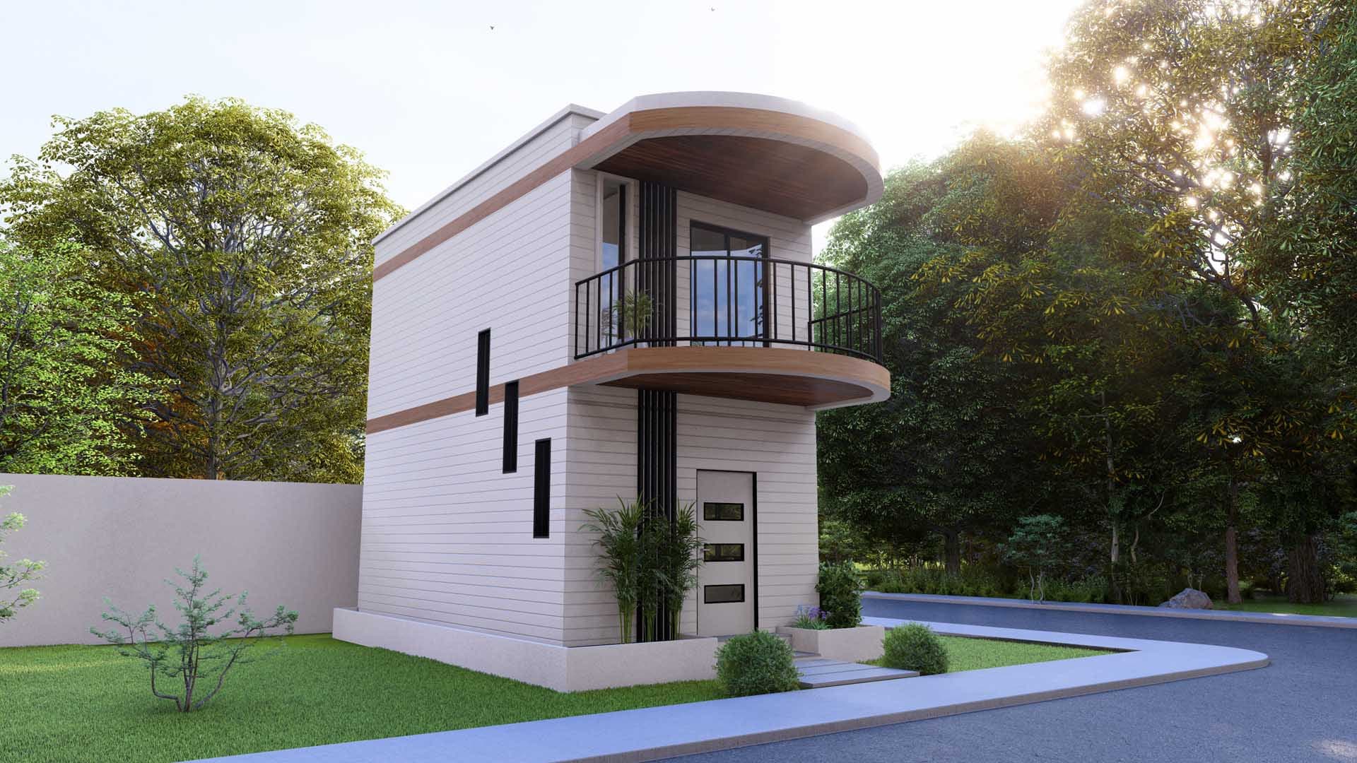 Tiny House Floorplan | 4x7 Meters House Plan | 2 Bedroom Small House ...