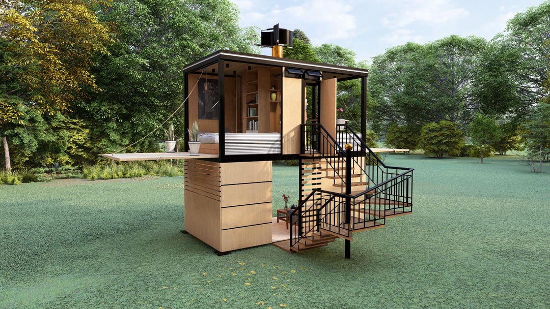 Tiny House Floorplan | 2x4 Meters House Plan | 1 Bedroom Small House ...