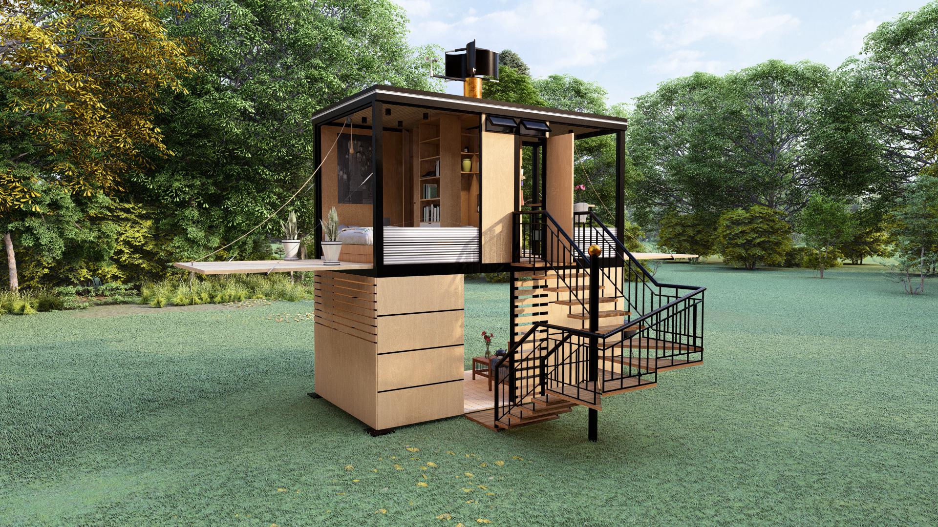 Tiny House Floorplan | 2x4 Meters House Plan | 1 Bedroom Small House ...