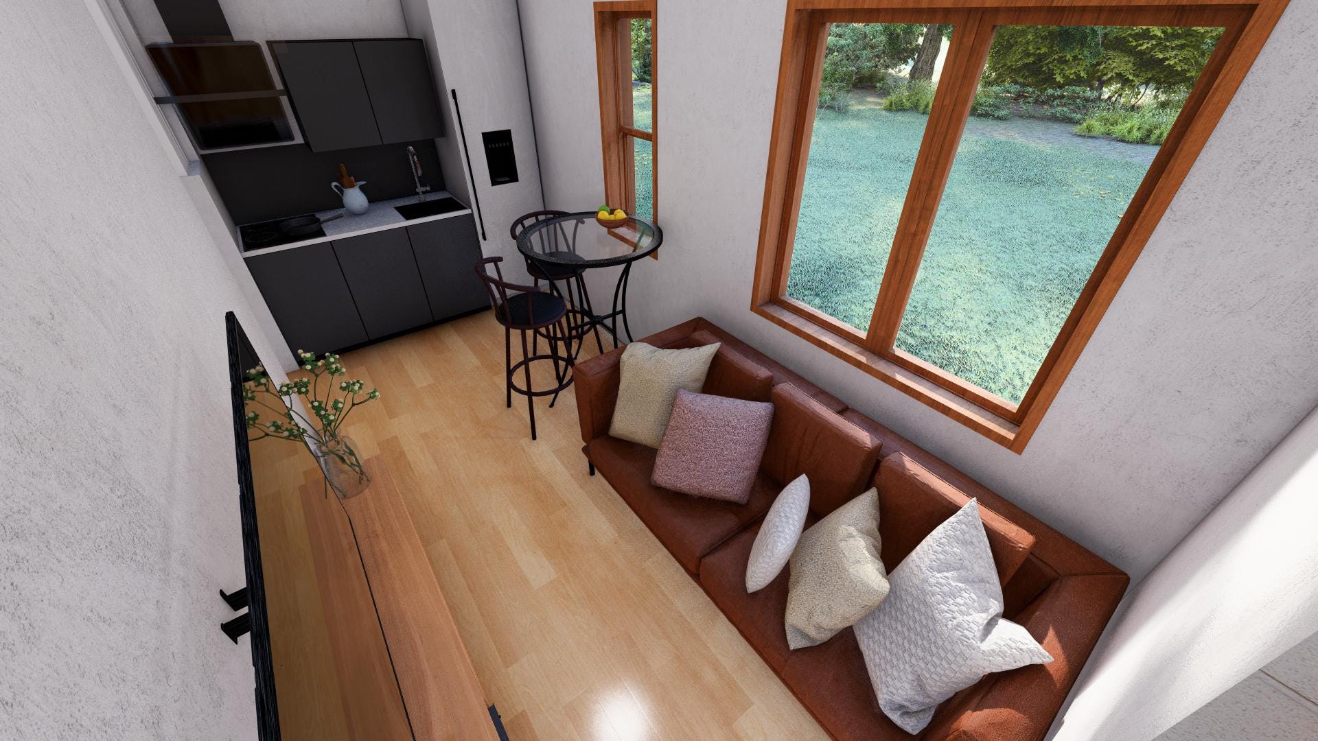 Tiny House Floorplan | 5x5 Meters House Plan | 1 Bedroom Small House ...