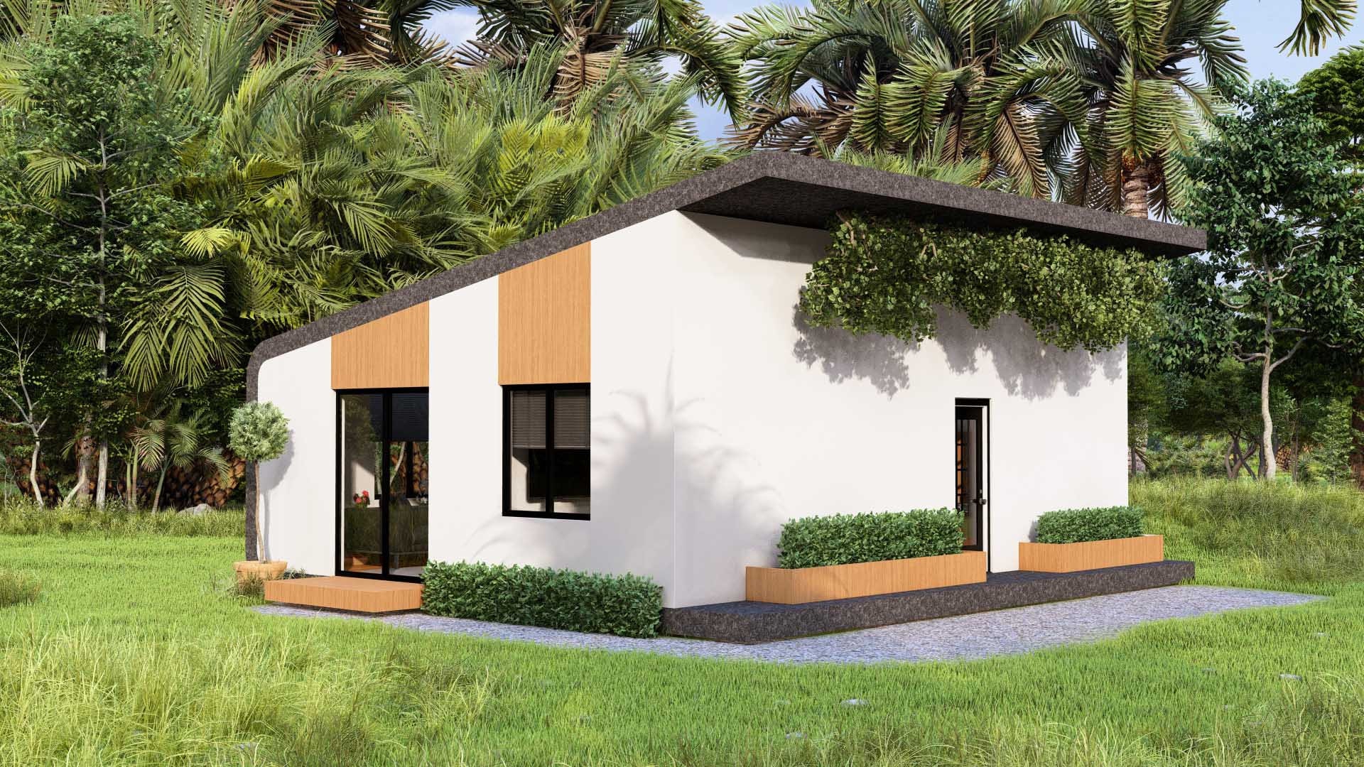 Tiny House Floorplan | 7x9 Meters House Plan | 2 Bedroom Small House ...