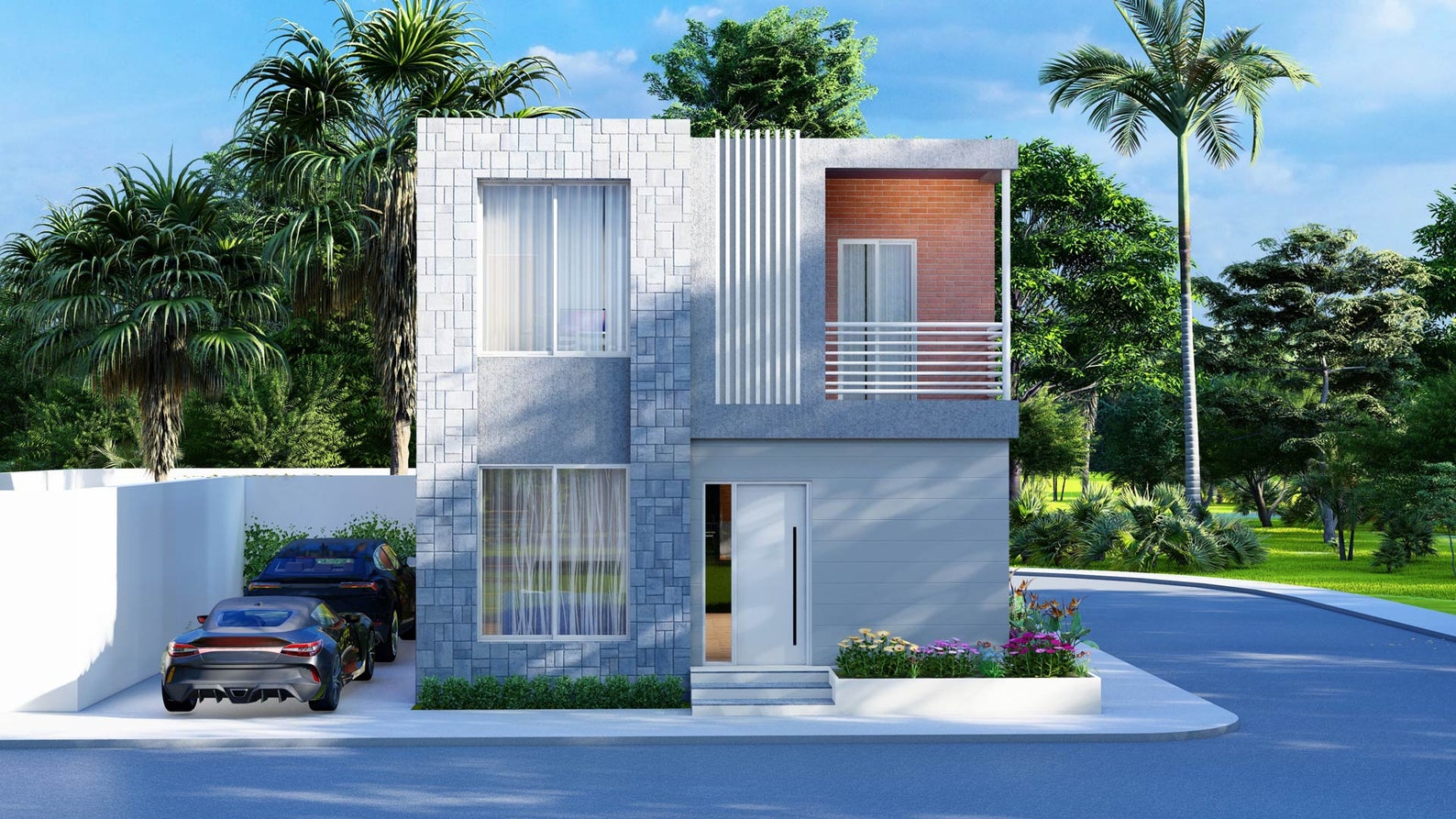 House Floorplan | 7x8 Meters House Plan | 3 Bedroom House Plan | 2 ...