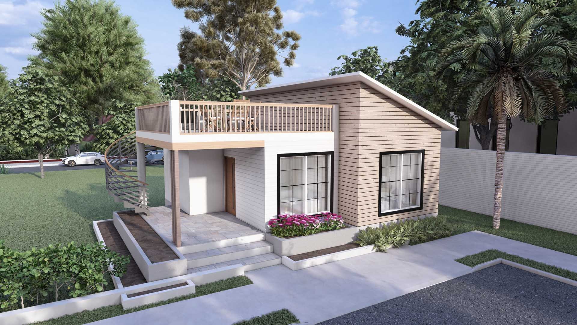 House Floorplan | 8x8 Meters House Plan | 2 Bedroom Small House Plan ...