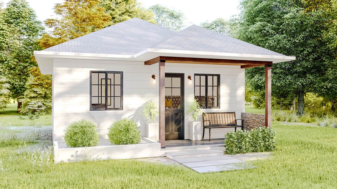 House Floorplan | 6x7 Meters House Plan | 1 Bedroom Small House Plan ...