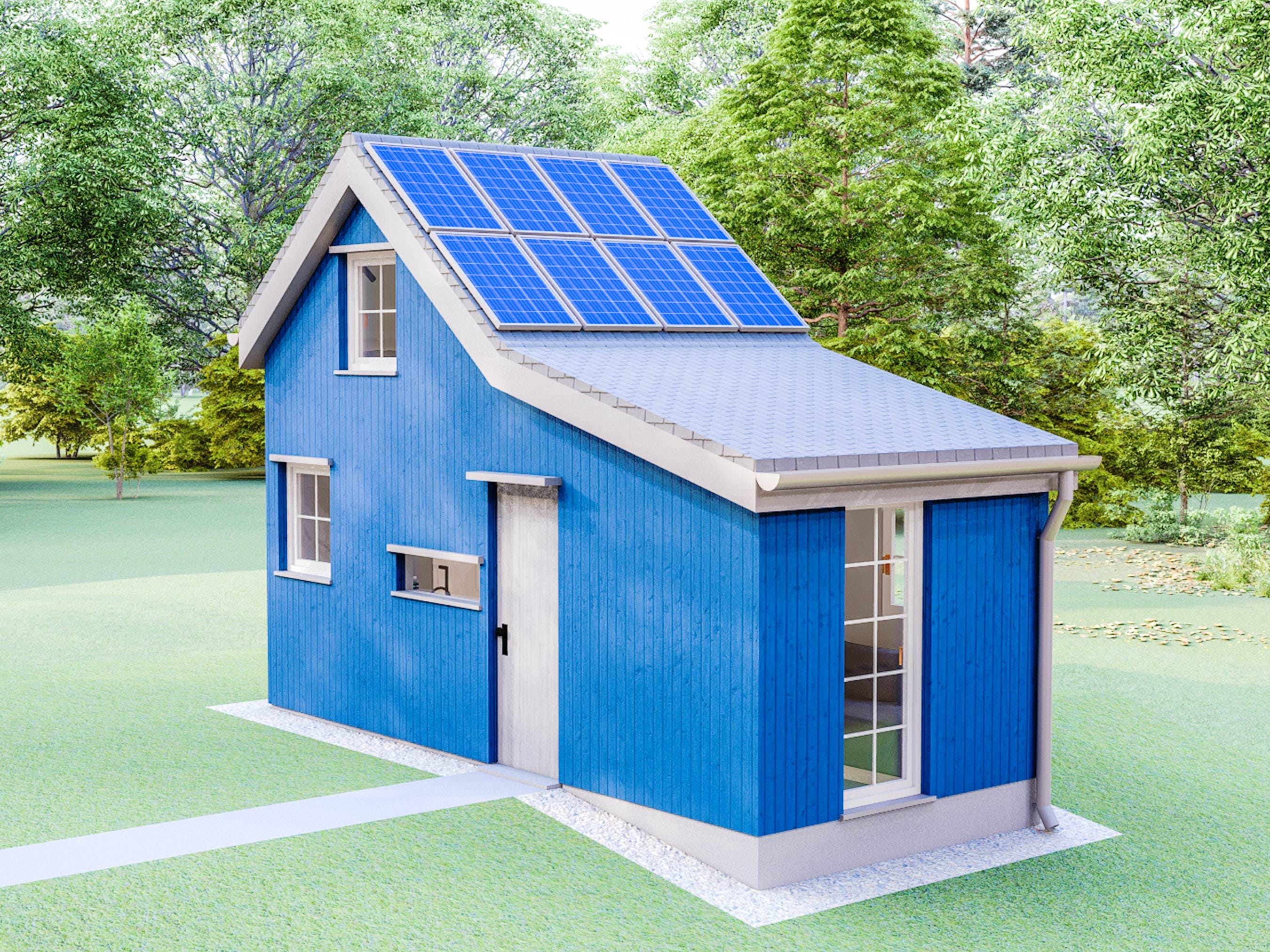 3x6 Meters House Floorplan 1 Bedroom Small House Plan 2 Story Tiny ...