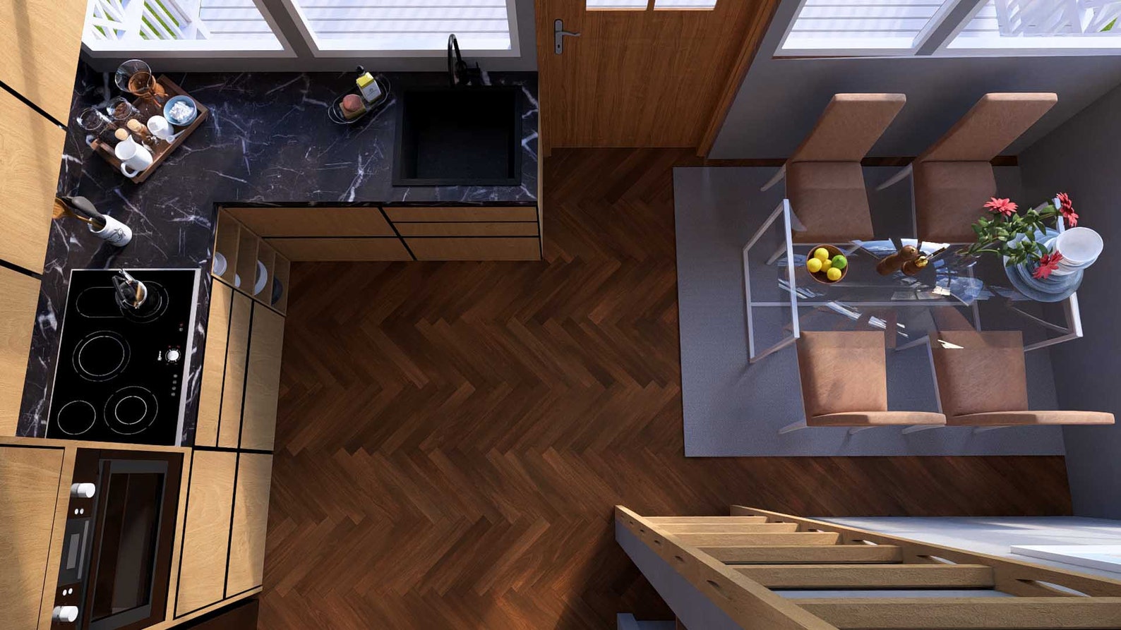 House Floorplan | 6x6 Meters House Plan | 3 Bedroom Small House Plan ...