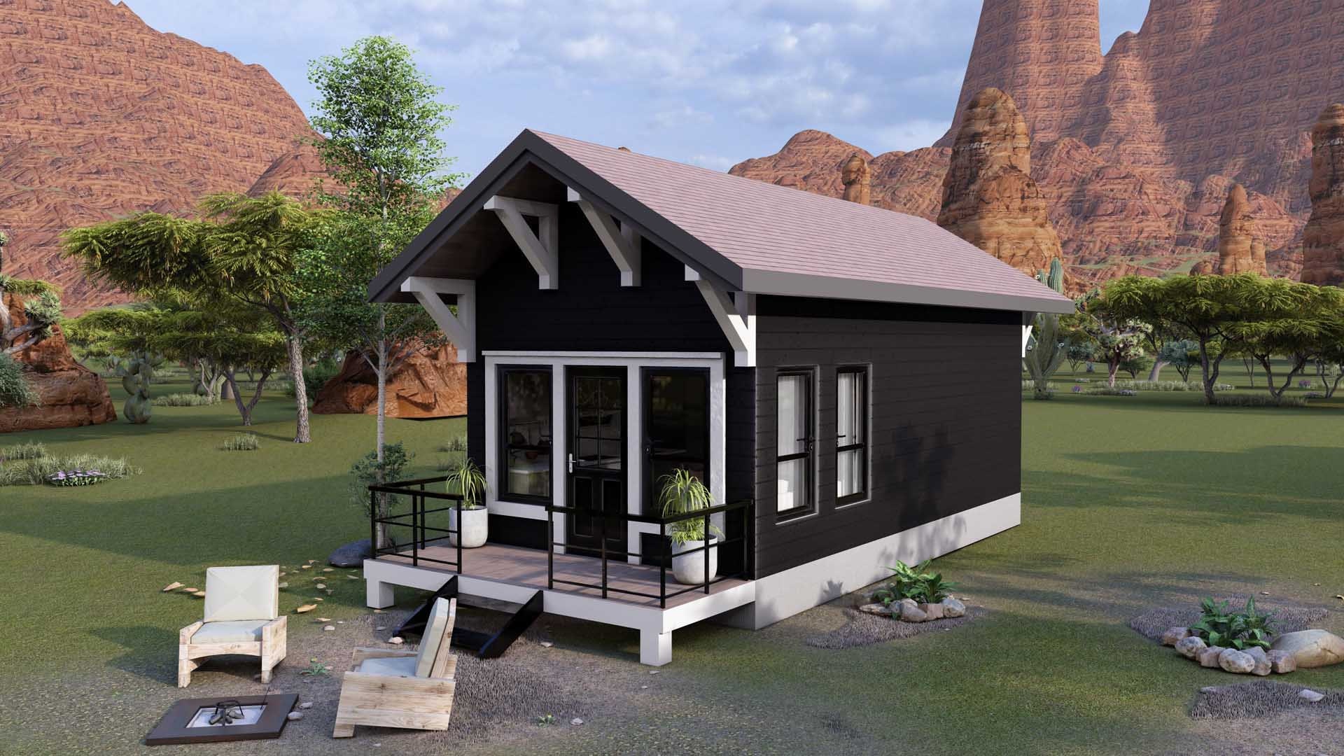 Tiny House Floorplan | 4x8 Meters House Plan | 1 Bedroom Small House ...
