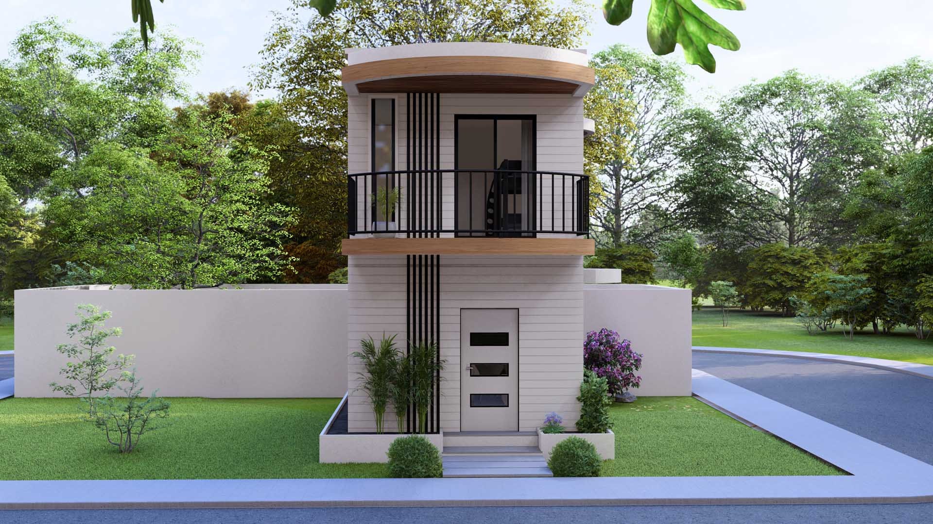 Tiny House Floorplan | 4x7 Meters House Plan | 2 Bedroom Small House ...