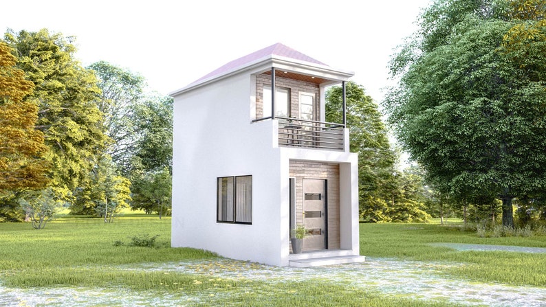 Tiny House Floorplan 1 Bedroom Small House Plan 2 Story - Etsy