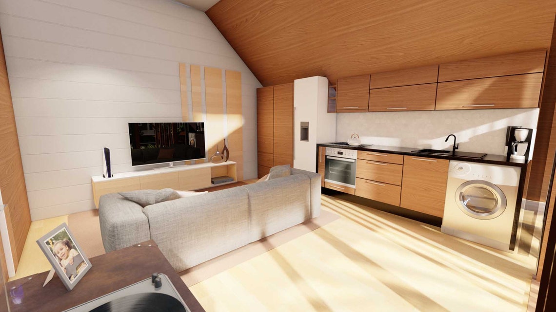 House Floorplan 8x9 Meters House Plan 1 Bedroom Small House Plan 1 ...