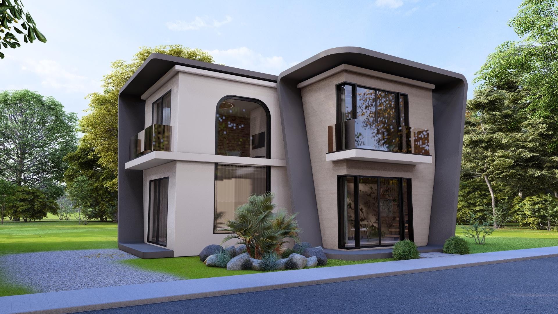 Tiny House Floorplan | 7x9 Meters House Plan | 2 Bedroom Small House ...