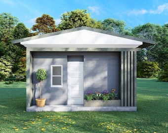Tiny House Floorplan 4x5 Meters House Plan 1 Bedroom Small House Plan 2 ...