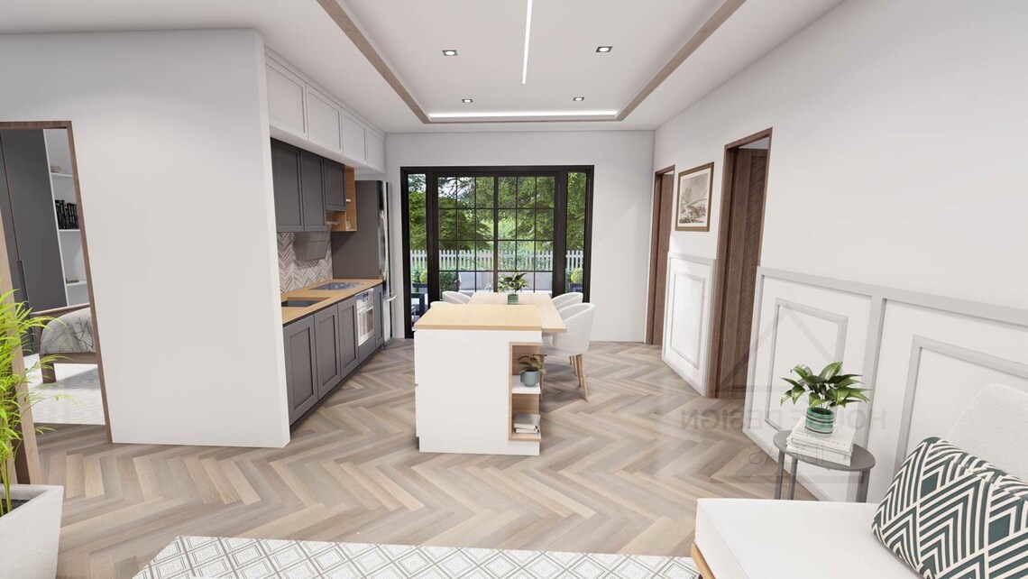 House Floorplan 8x12 Meters House Plan 3 Bedroom Small House Plan 1 ...