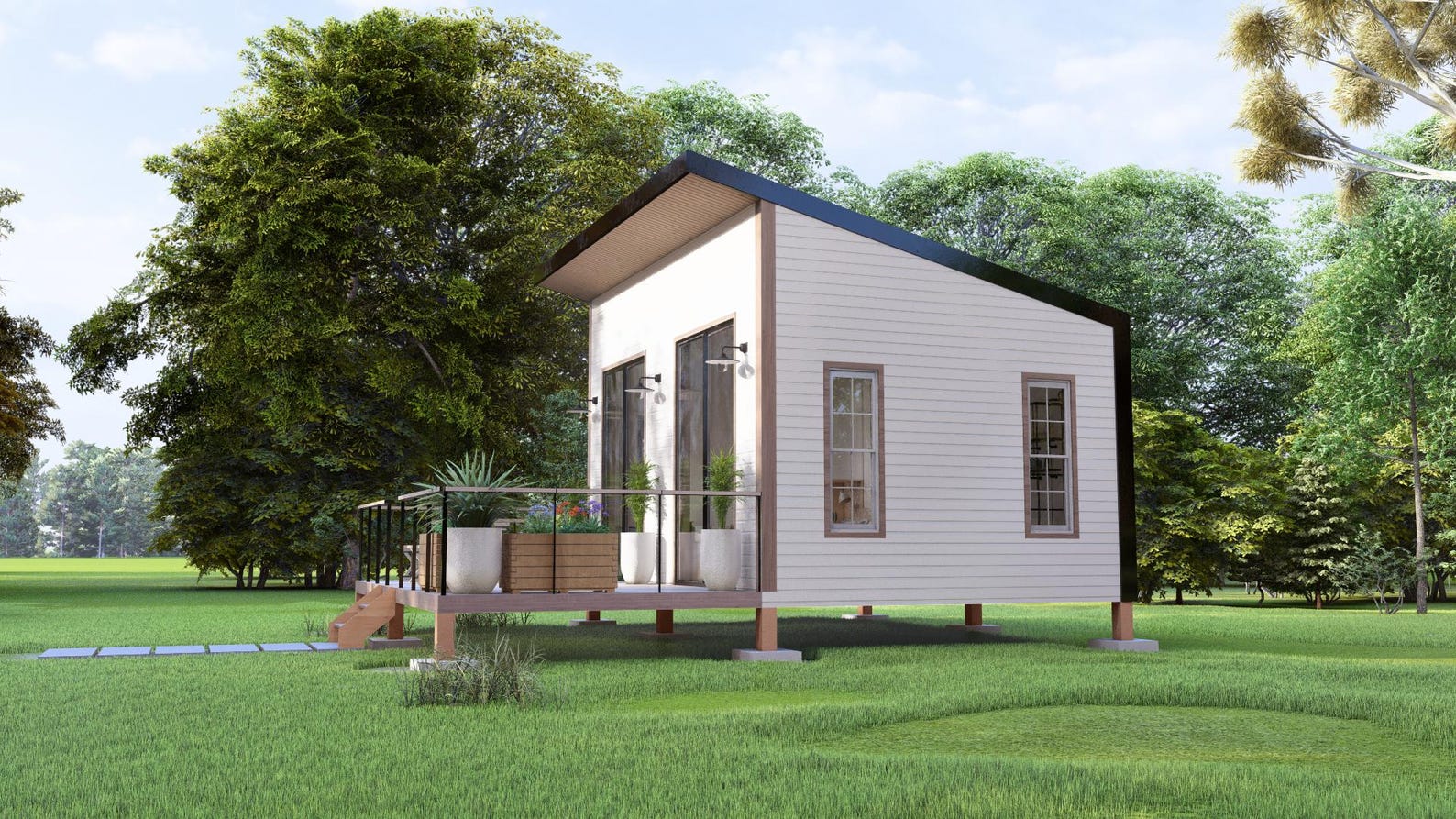 14x20 Tiny House Floorplan | 4x6 Meters Cabin House Plan | 1 Bedroom ...