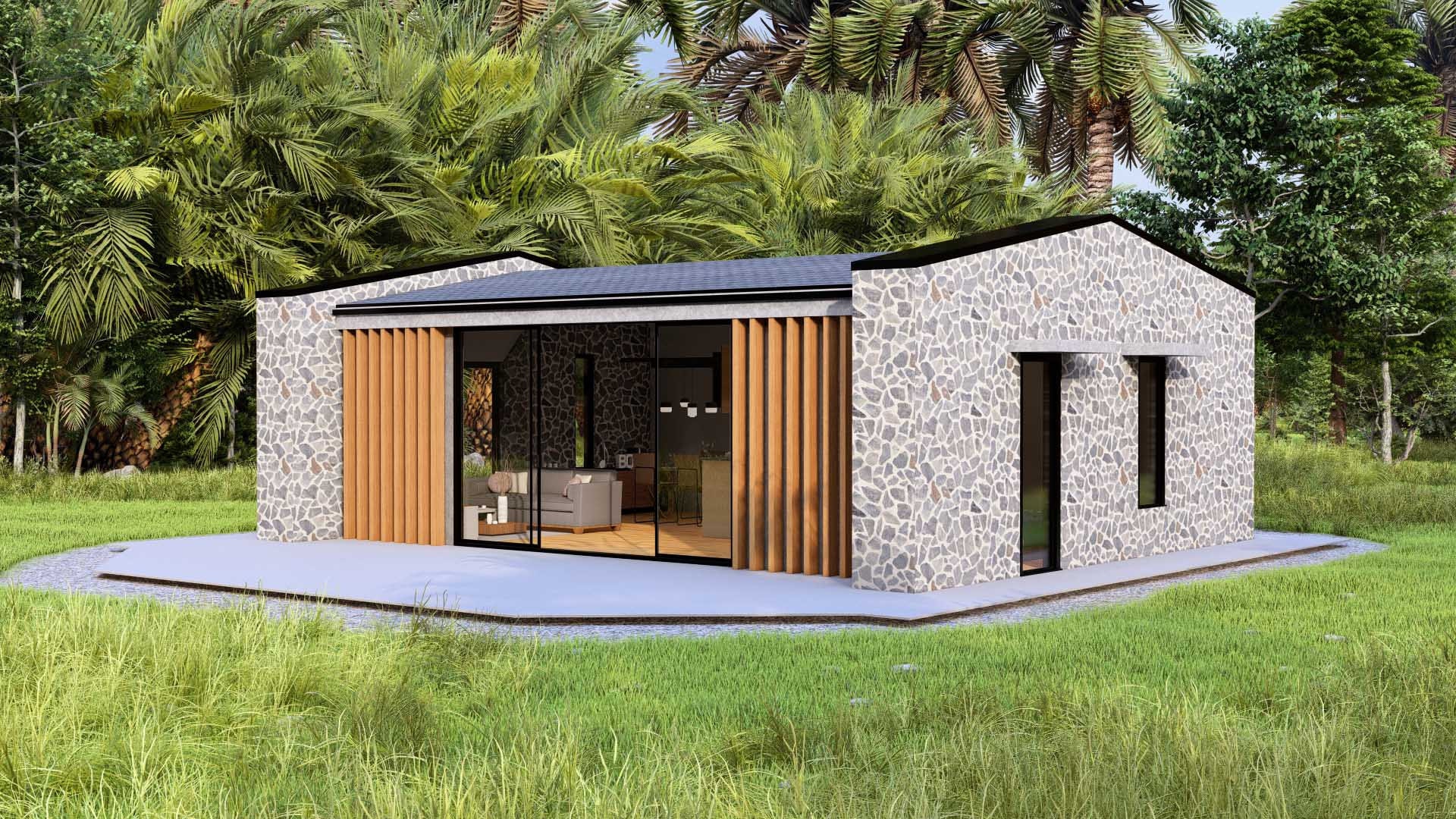 Tiny House Floorplan | 7x9 Meters House Plan | 1 Bedroom Small House ...