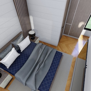 Tiny House Floorplan | 4x5 Meters House Plan | 1 Bedroom Small House ...