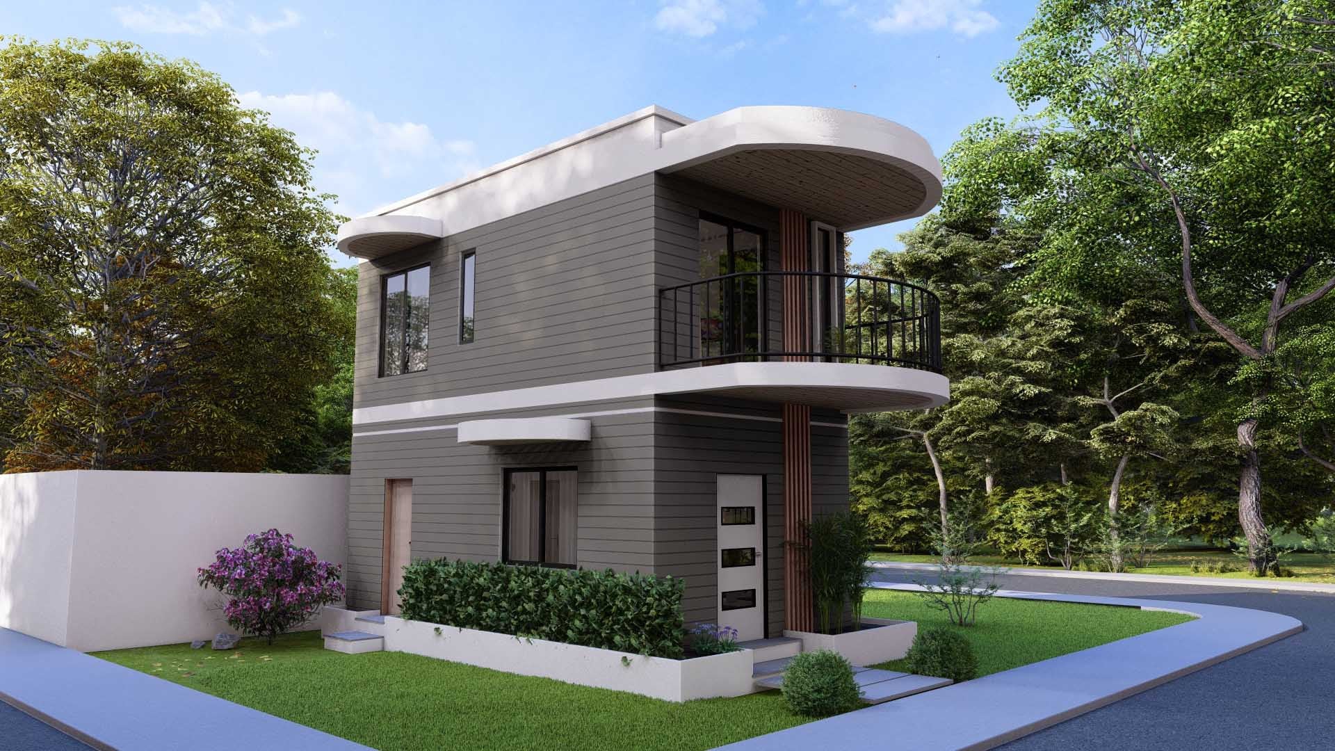 Tiny House Floorplan | 4x7 Meters House Plan | 2 Bedroom Small House ...