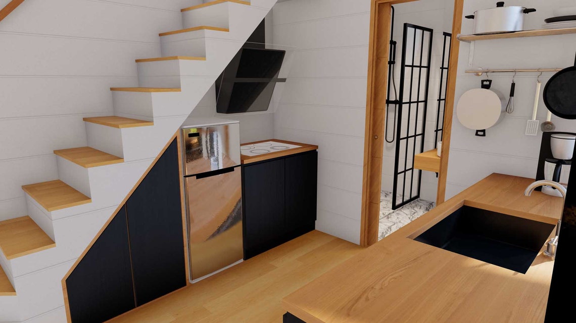 Tiny House Floorplan 3x7 Meters House Plan 2 Bedroom Small House Plan 2 ...