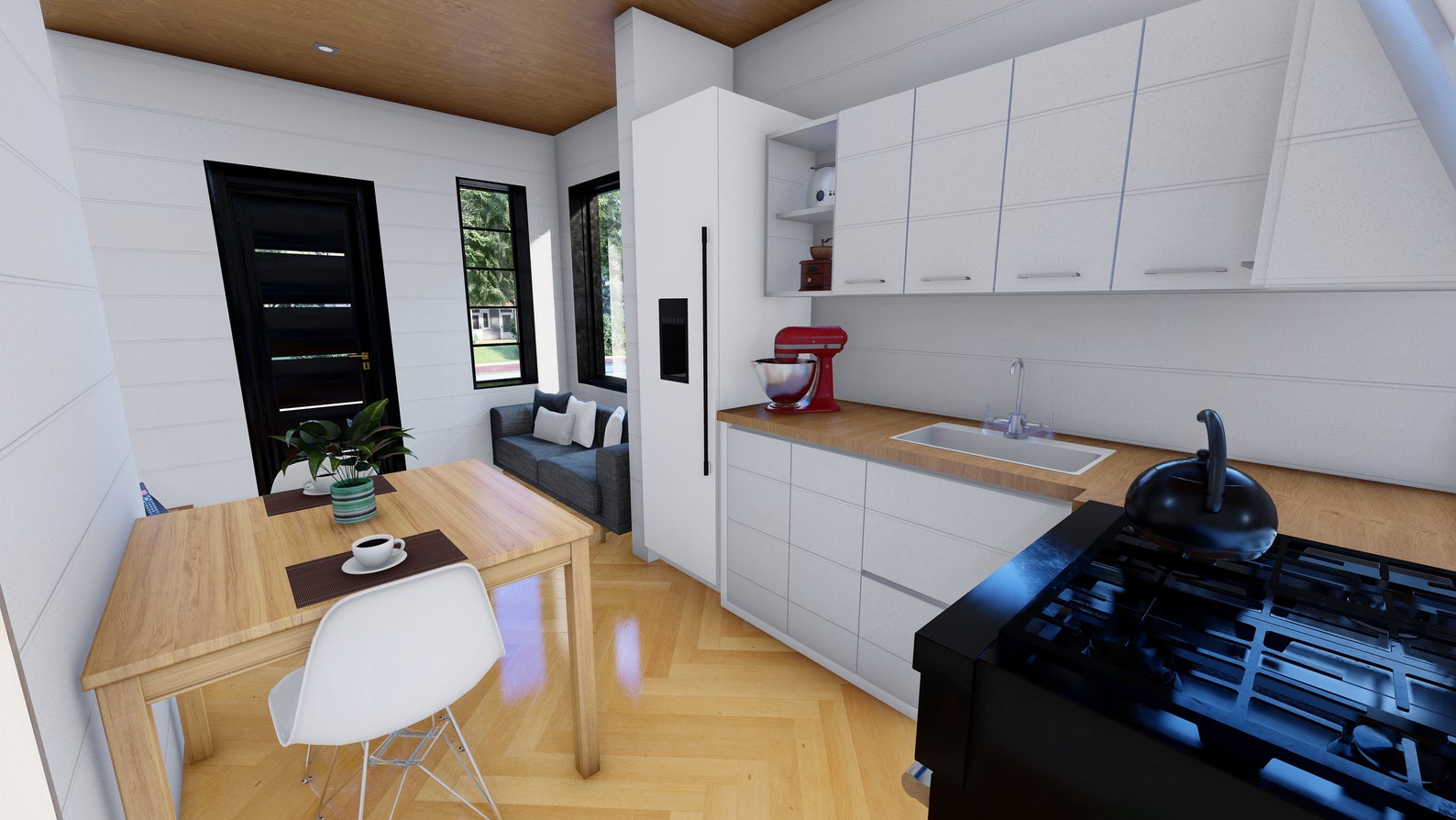 Tiny House Floorplan | 4x5 Meters House Plan | 1 Bedroom Small House ...