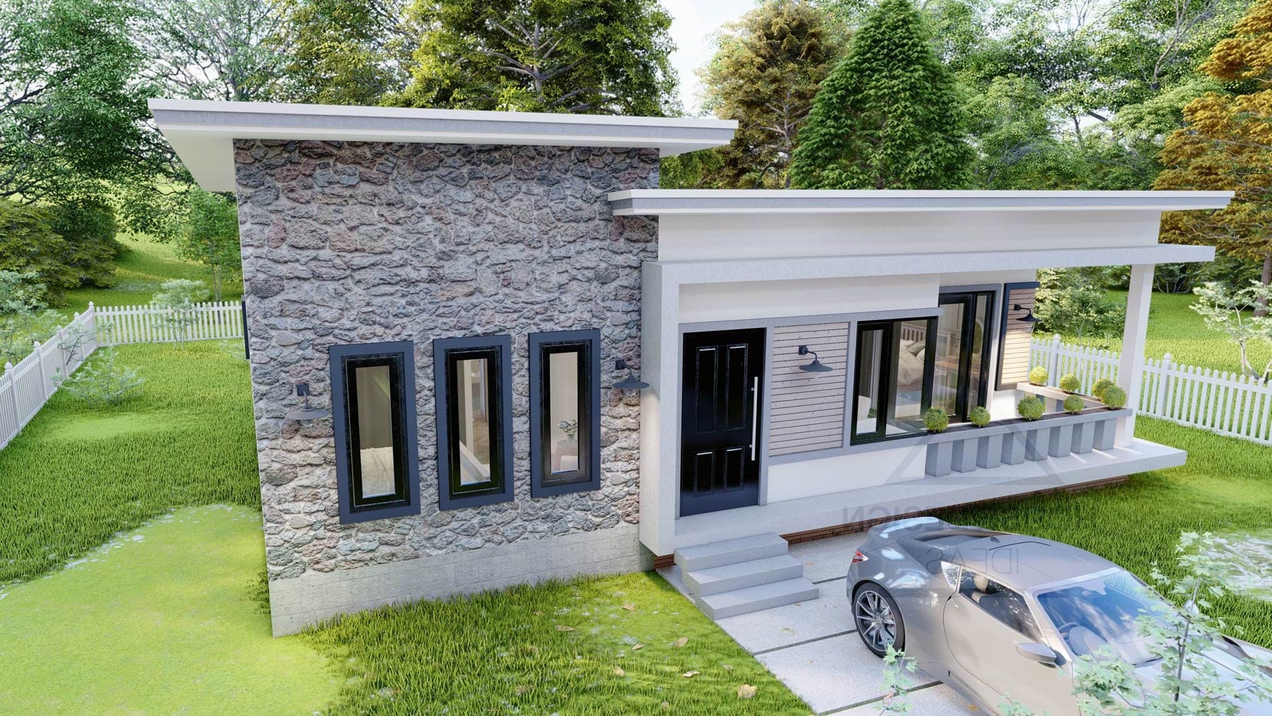 House Floorplan 8x12 Meters House Plan 3 Bedroom Small House Plan 1 ...