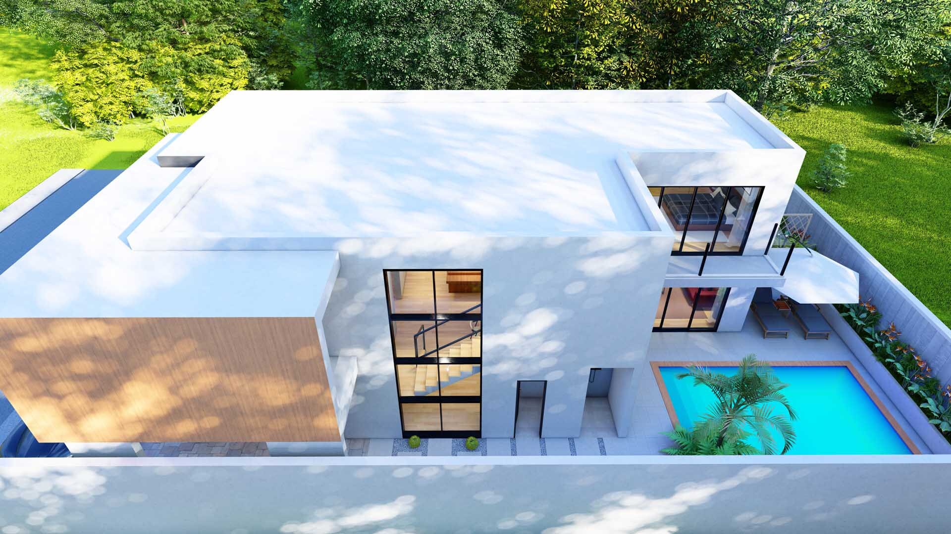 Modern House Floorplan | 9x16 Meters House Plan | 4 Bedroom House Plan ...