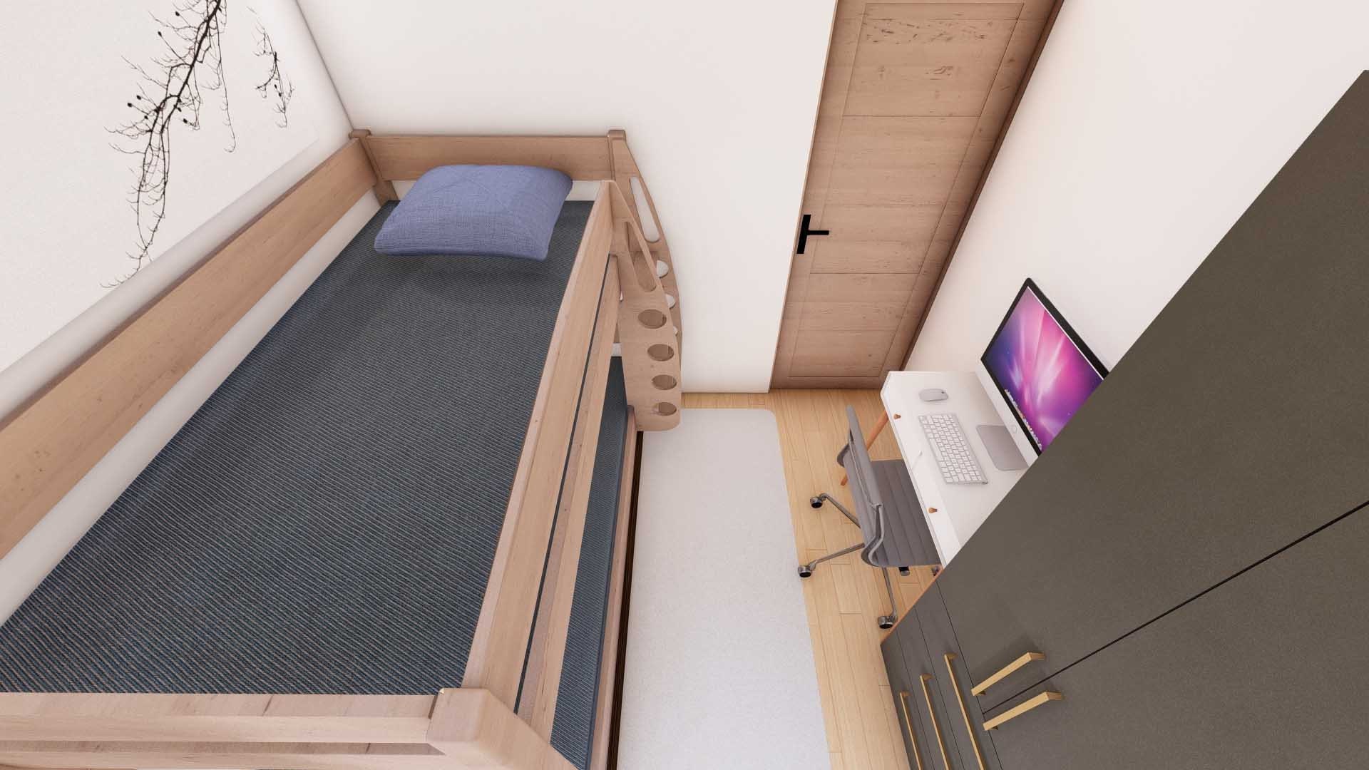 Tiny House Floorplan | 4x7 Meters House Plan | 2 Bedroom Small House ...