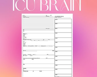 ICU Report Sheet Bundle - Etsy